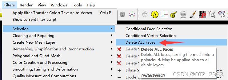 Meshlab将mesh模型转成点云（point cloud）模型（ply格式）_mesh转点云-CSDN博客
