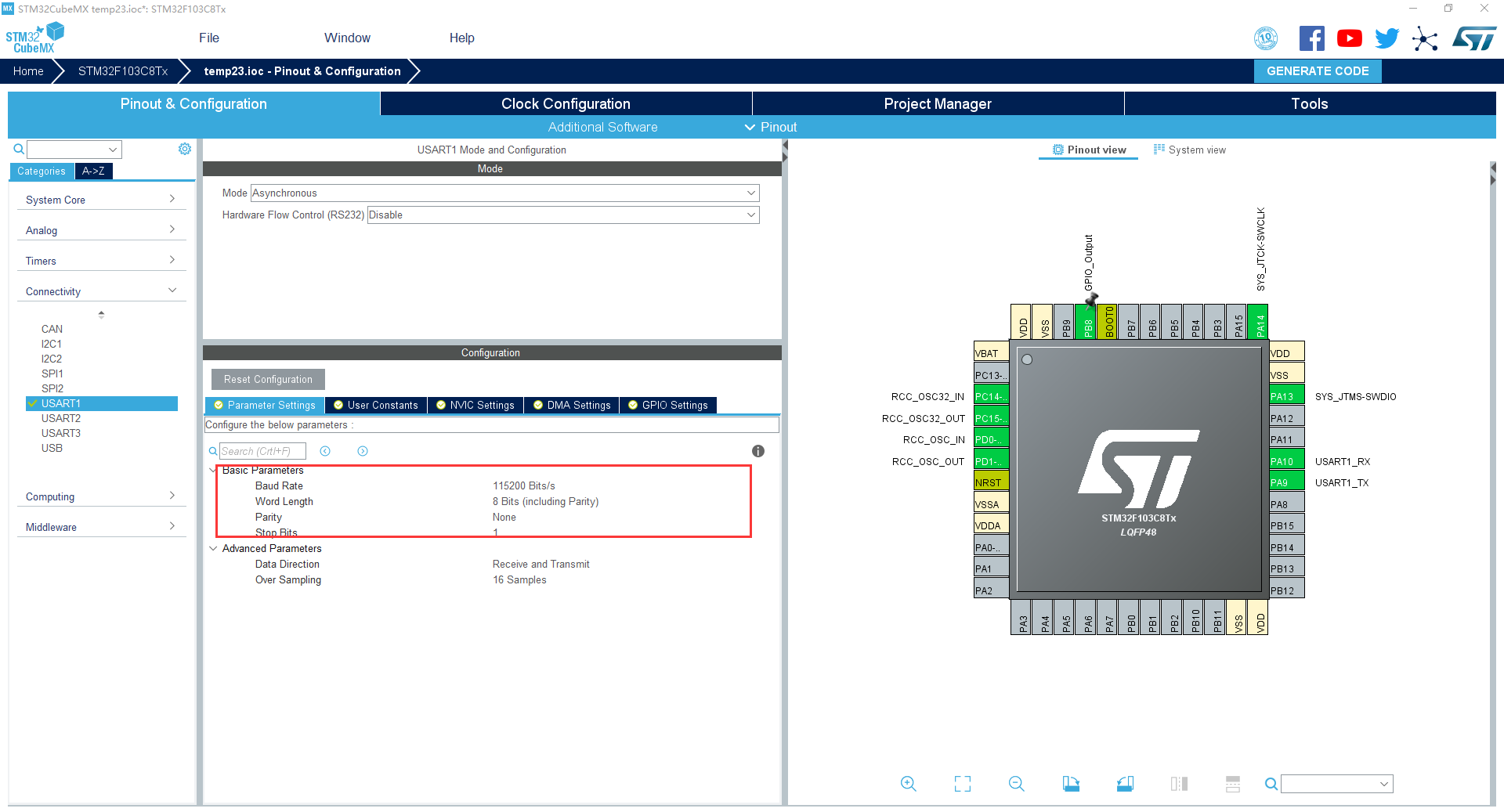 STM32CubeMX 读取DS18B20温度传感器数据串口打印显示_stm32 18b20 cubemx-CSDN博客