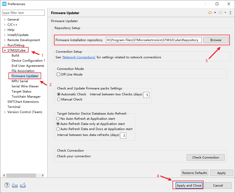 stm32cubeIDE and stm32cubeMX library file installation path custom settings - Programmer Sought