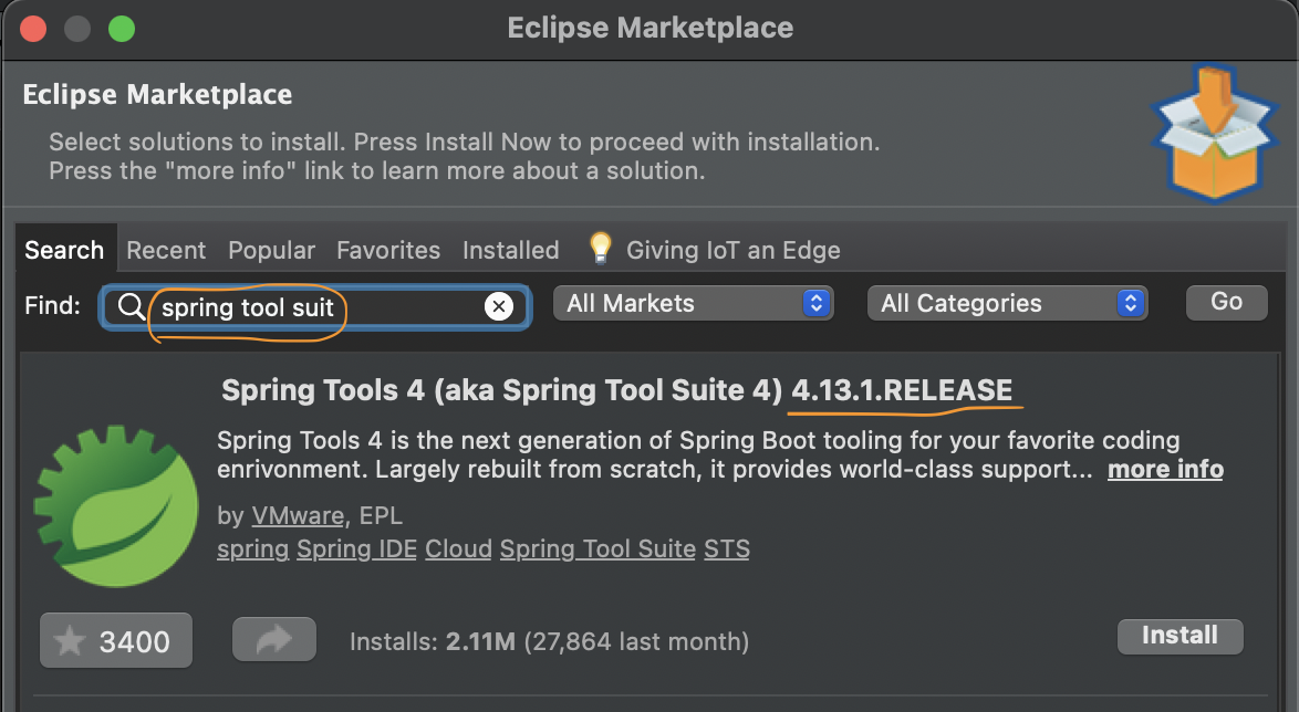 在Eclipse中安装Spring插件：Spring tools suit_spring插件市场-CSDN博客