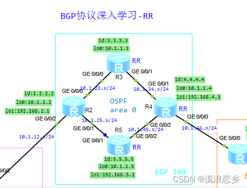BGP深入学习-RR-实验报告_bgp rr配置-CSDN博客