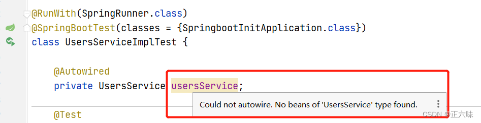 SpringBoot+Mybatis中Service单元测试时报错 Unsatisfied dependency expressed through field ‘XXXService ...