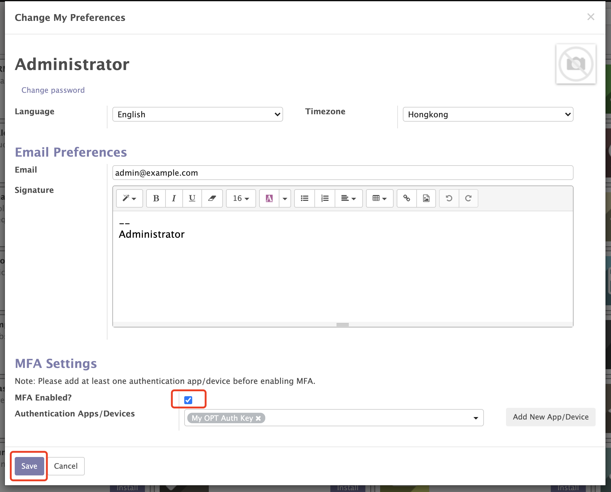 Odoo | OCA | auth_totp | MFA(Multi-Factor Authentication）[多因素认证]_odoo 安装oca模块-CSDN博客