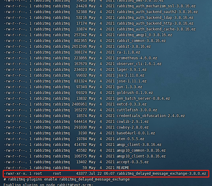 基于docker安装的rabbitmq如何安装rabbitmq_delayed_message_exchange-3.8.0.ez插件_rabbitmq delayed message ...