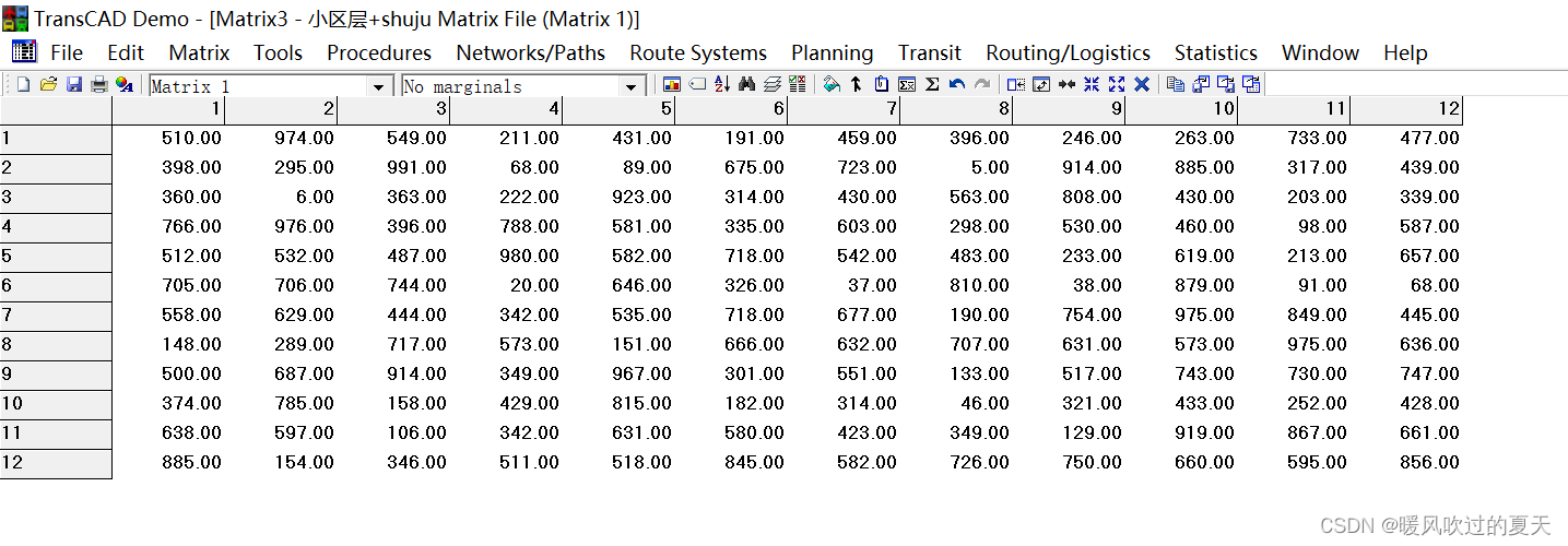 浅学transcad（与表格链接以及创建矩阵OD并显示期望线）_transcad期望线图怎么做-CSDN博客