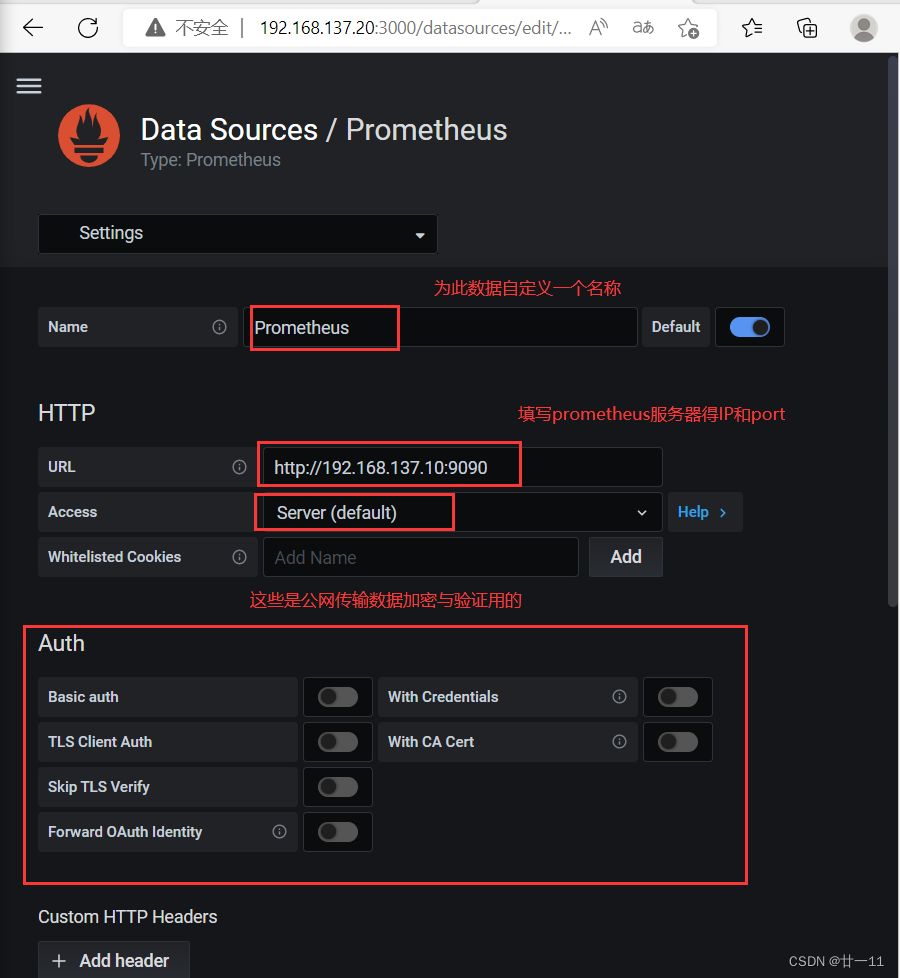 Prometheus部署，操作及Grafana展示_grafana 浏览器ip访问-CSDN博客