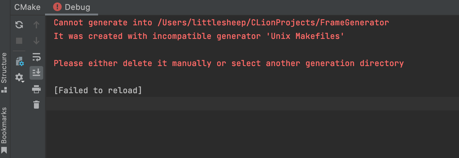 clion It was created with incompatible generator ‘Unix Makefiles‘_it was created with ...