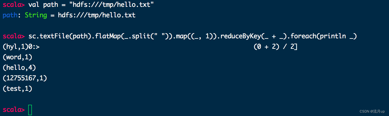3 使用spark开发第一个程序wordcount程序及多方式运行代码 Spark Wordcount运行 Csdn博客