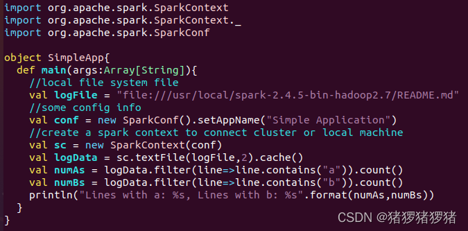 使用sbt编写Spark独立应用程序_头歌通过spark api编写一个独立应用程序-CSDN博客