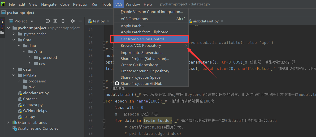 Pycharm中VCS找不到check out from Version Control选项原因及绑定用户github_checkout from version control-CSDN博客
