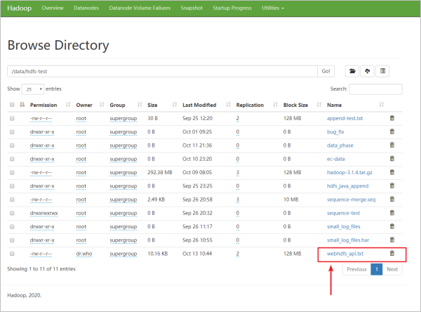 [hadoop3.x系列]HDFS REST HTTP API的使用(一)WebHDFS_webhdfs postman-CSDN博客