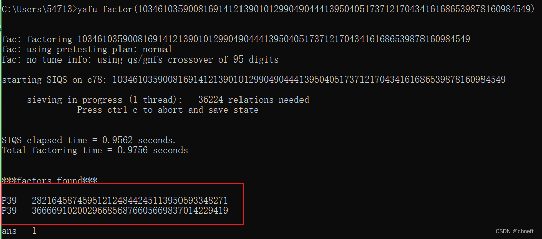 python gmpy2模块、yafu的简单学习记录（RSA向）_yafu分解-CSDN博客