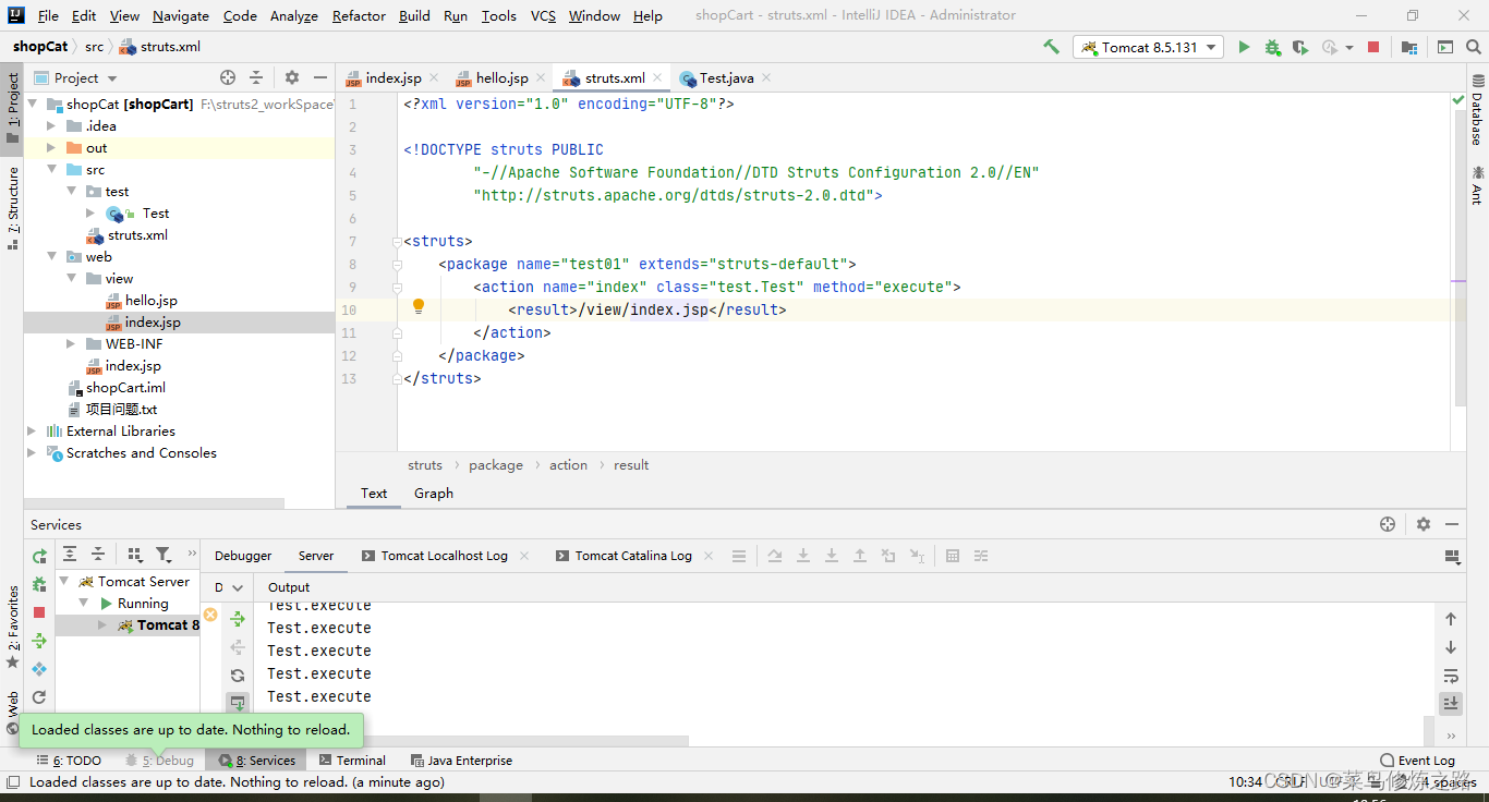 struts2项目部署到tomcat浏览器浏览显示$end$_tomcat首页出现end-CSDN博客