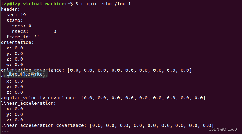 我在Gazebo中加入了IMU传感器，并用Python发布了话题和传感器数据，可是为什么数据都为0，哪里漏了或者错了_imu仿真 python-CSDN博客