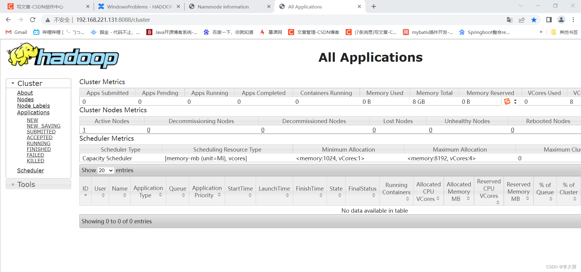 Hadoop安装hadoop 非集群安装 Csdn博客 