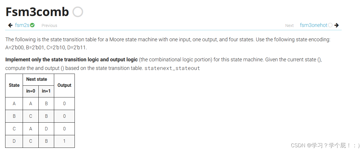 HDLbits-状态机05/06-Fsm3comb-CSDN博客
