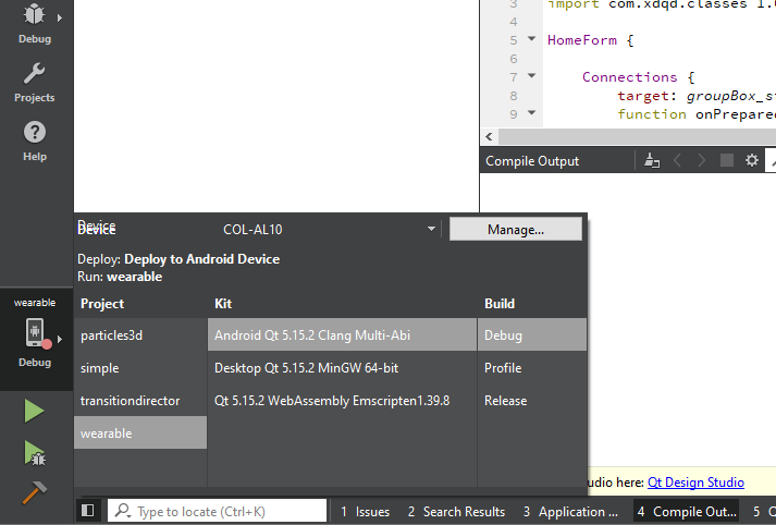 Qt for Android运行第一个程序(QtCreator6.0.1+Qt5.15.2+win10)_qt for android连接手机-CSDN博客