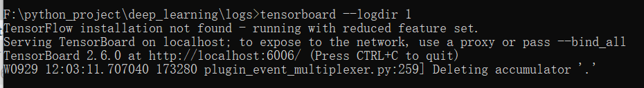 tensorboard显示无数据解决方法No scalar data was found 以及终端命令tensorboard --logdir logs无反应_no scalar data ...