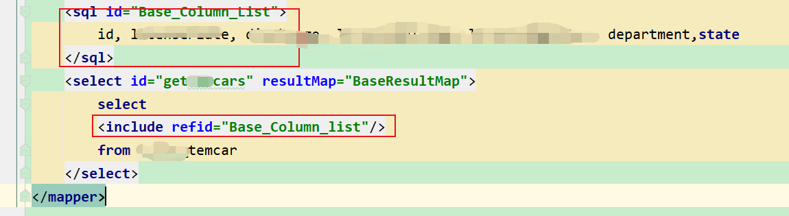 XML fragments parsed from previous mappers does not contain value for com.x.mapper.xMapper.Base ...