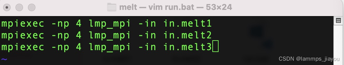 lammps教程：linux系统一次提交多个in文件计算的方法_mpiexec -np 4 lmp-CSDN博客