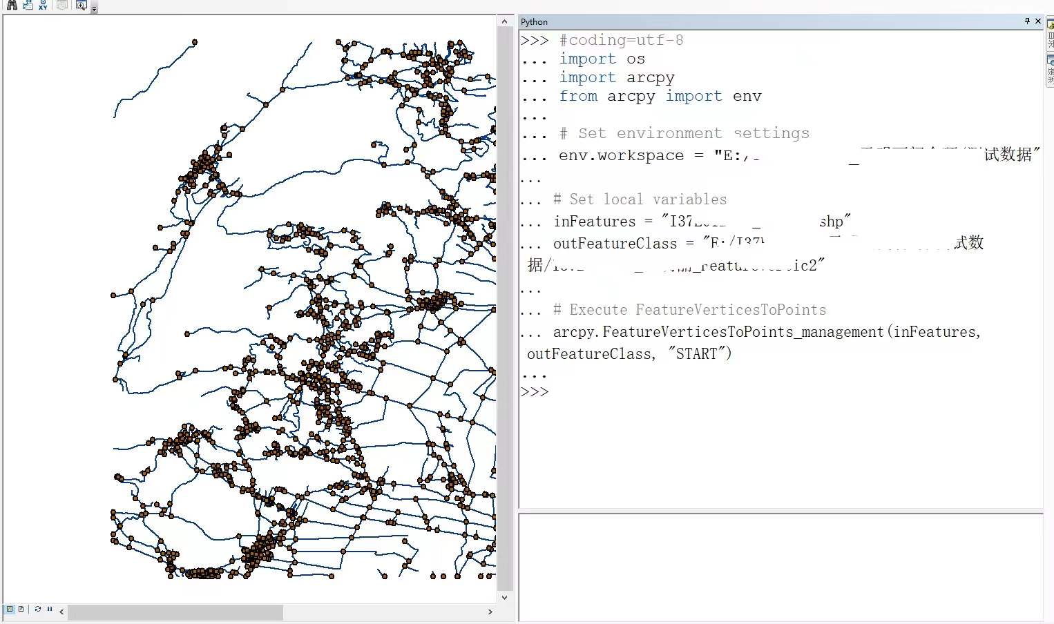 Arcgis python要素折点转点_arcpy调用feature vertices to points-CSDN博客