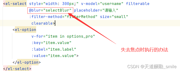 Element-ui中el-select选择器实现输入和搜索，可显示输入值的详细讲解_el-select 输入-CSDN博客