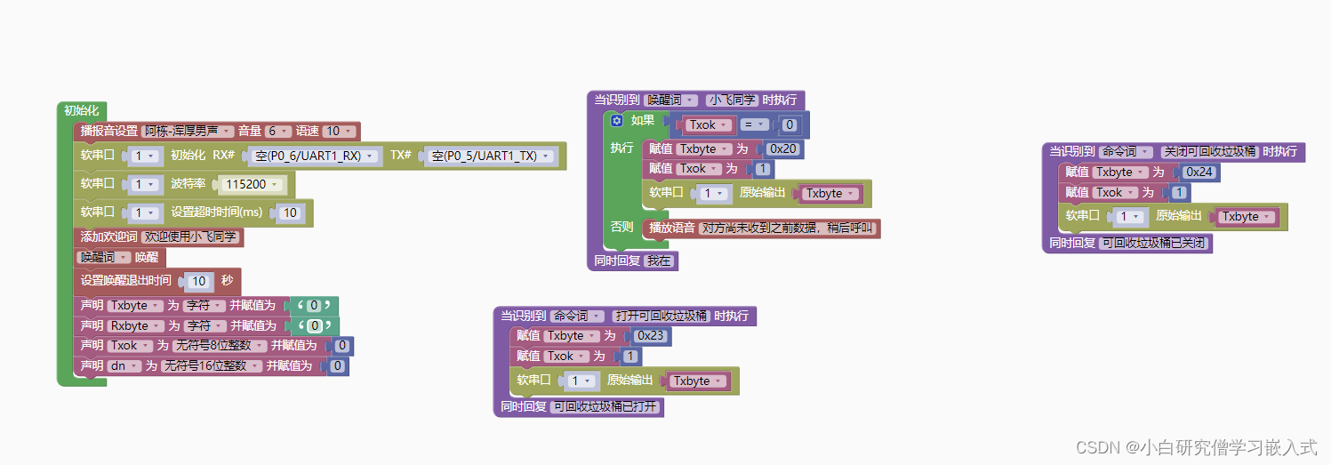 基于stm32智能垃圾桶设计（5） 语音模块程序设计stm32f103c8t6与mpu6050与asrpro语音识别模块 Csdn博客