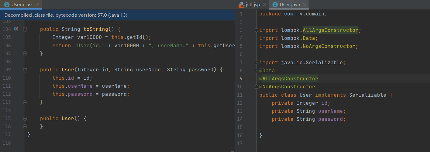 使用Lombok @Data注解时发现没有自动生成带参构造方法，只有一个无参构造方法_使用@data提示无构造参数-CSDN博客