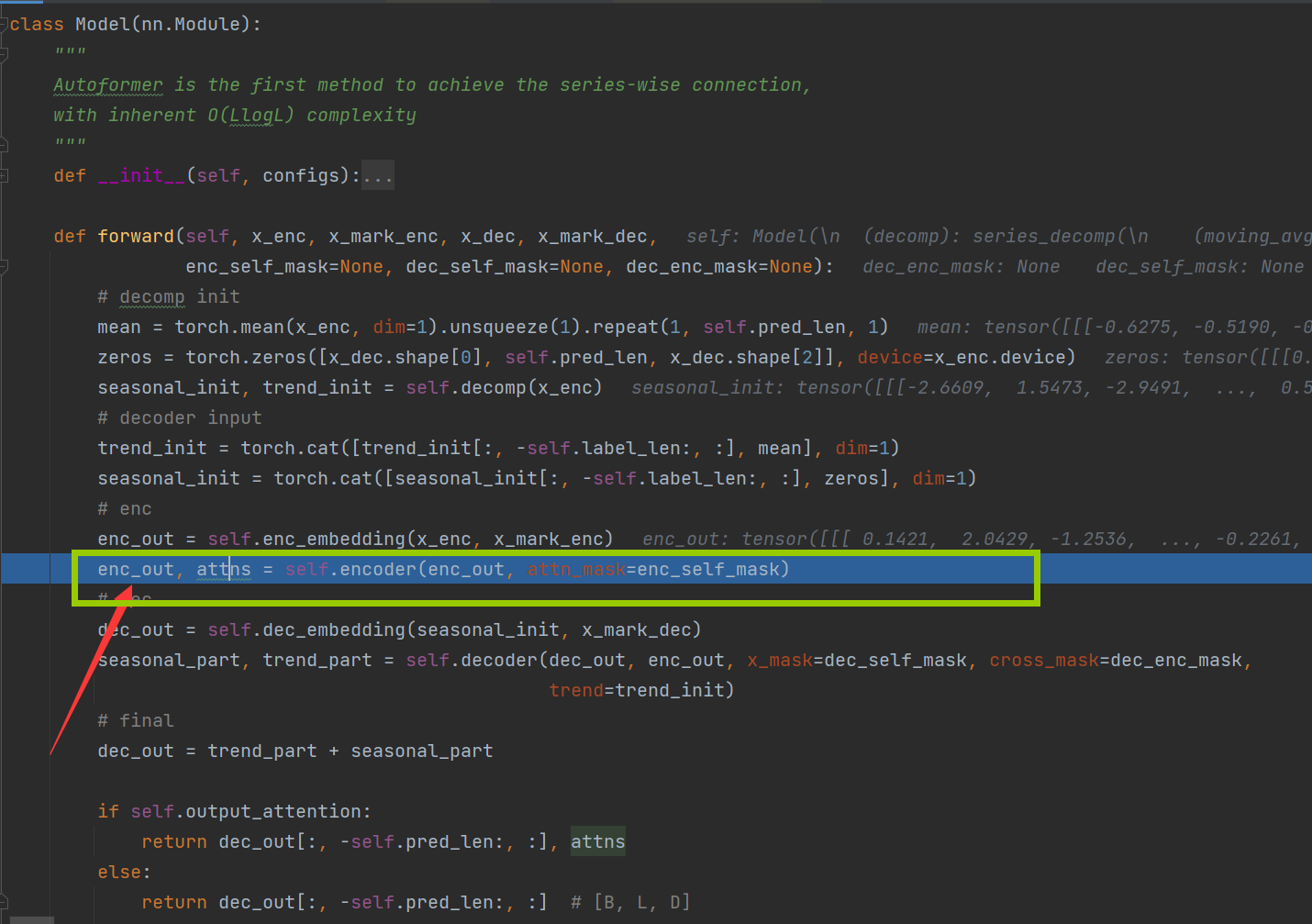 Autoformer pytorch代码解读（1）进入attention的计算之前的步骤 transformer学习笔记_autoformer代碼解讀-CSDN博客