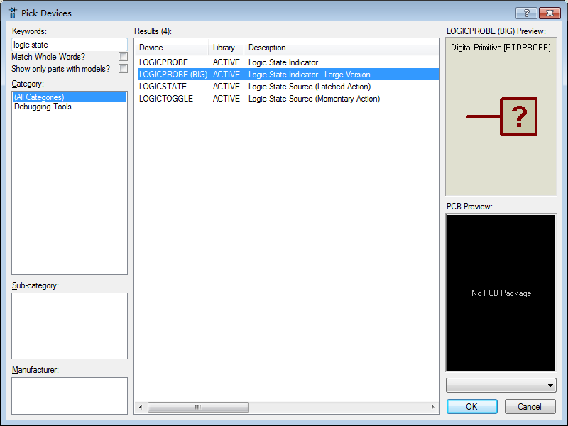The logic state display test of the pin in proteus - Programmer Sought