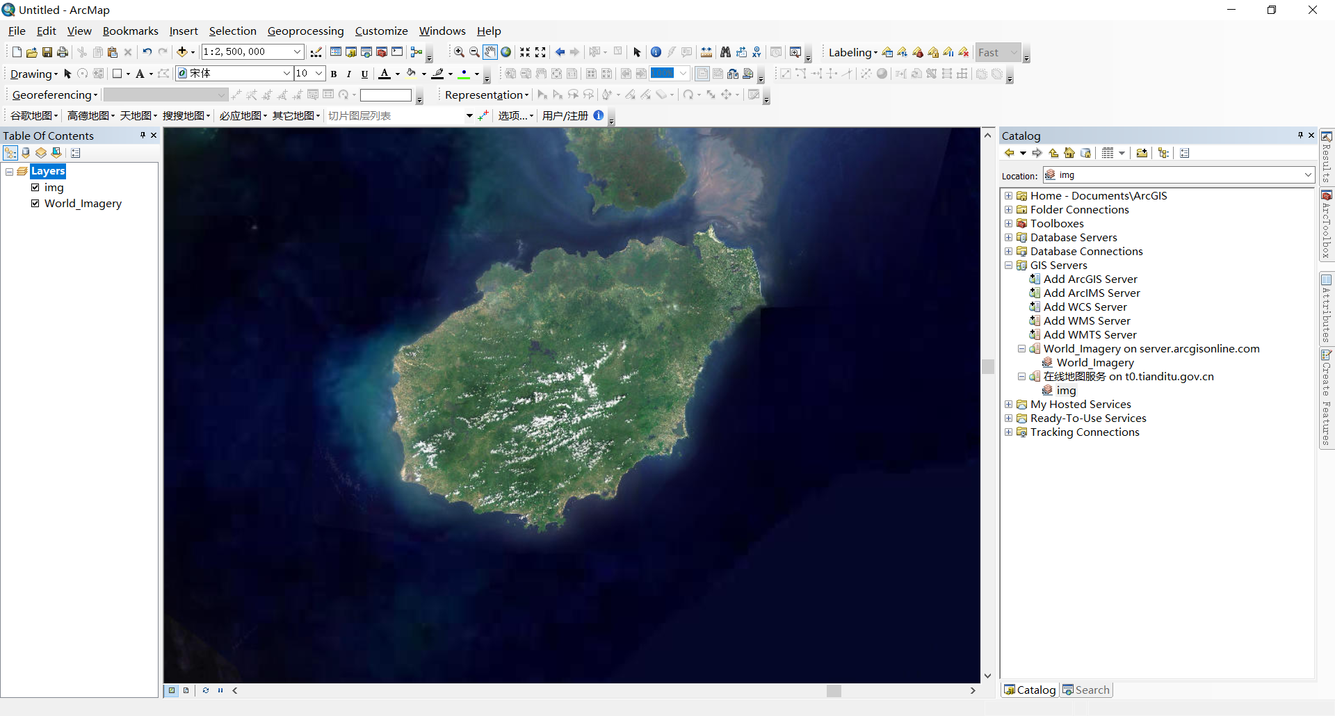 ArcGIS加载无偏天地图WMTS服务_arcgis加载天地图-CSDN博客