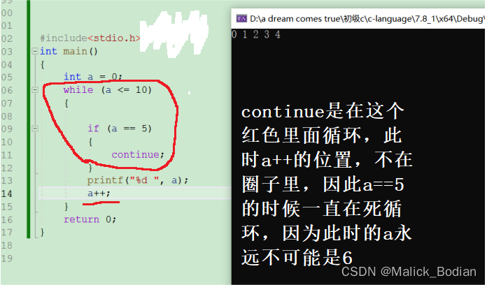 continue在while和for循环中的区别（附带一点点break的用法）_当循环体中有continue时,while与fo-CSDN博客