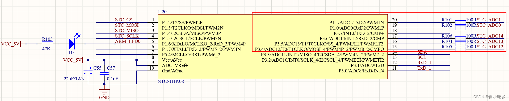 STC8H_ADC函数使用_stc8h adc-CSDN博客
