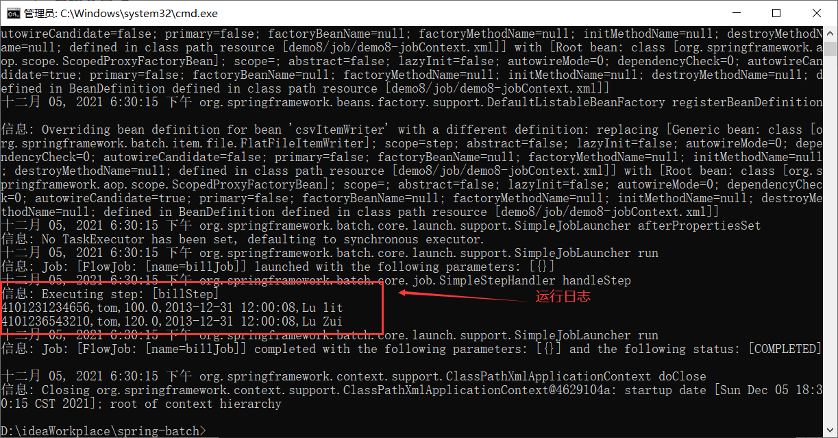 Spring Batch之命令行执行Job（九）_commandlinejobrunner-CSDN博客