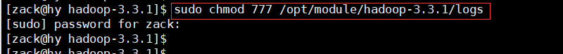 Hadoop 运行时发生异常：ERROR: Unable to write in /opt/module/hadoop-3.3.1/logs. Aborting._unable to ...