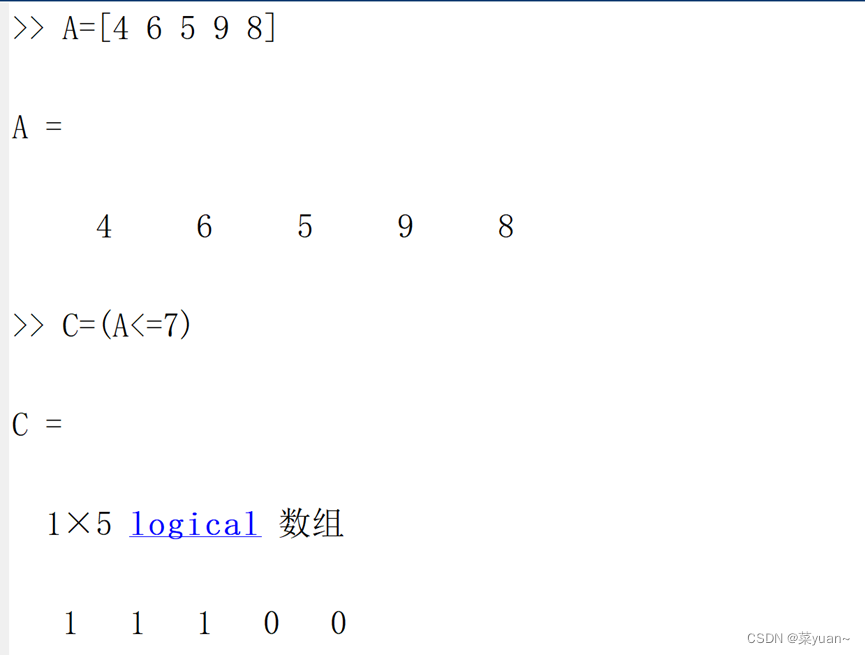 Matlab 基础笔记一数组的生成matlab生成数组 Csdn博客
