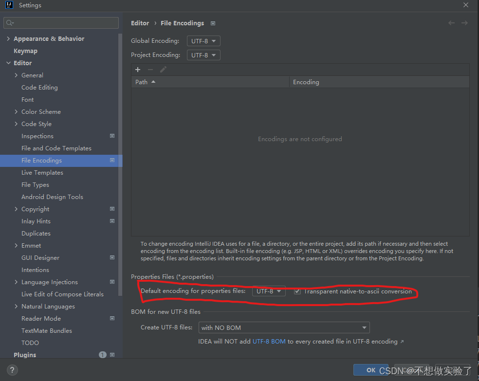 对于IDEA中default encoding for properties file和transparent native-to-ascii conversion的理解_default ...