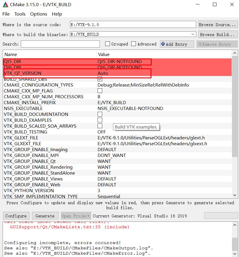 VTK + Win10 - VS2019 - Qt 5.15.2下载、编译_vtk enable qt-CSDN博客
