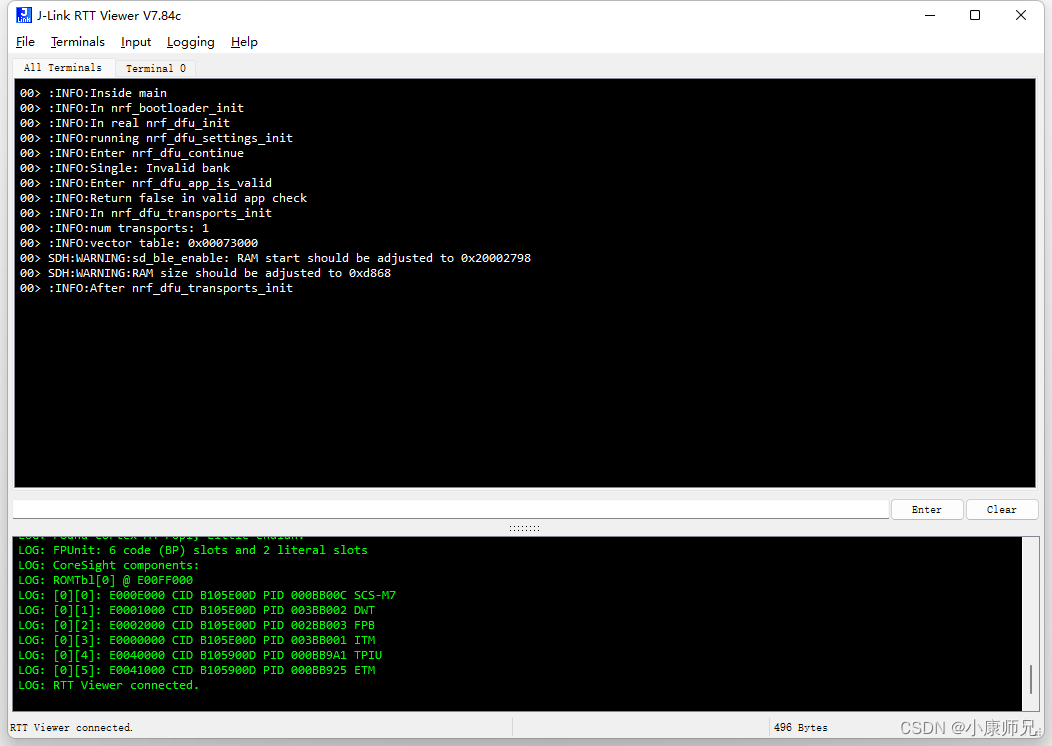 nRF52832 通过 J-Link RTT Viewer 查看Log日志_jlink查看log-CSDN博客