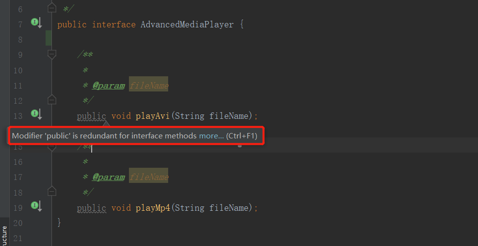 Modifier ‘public‘ is redundant for interface methods详解_modifier 'public' is redundant for ...