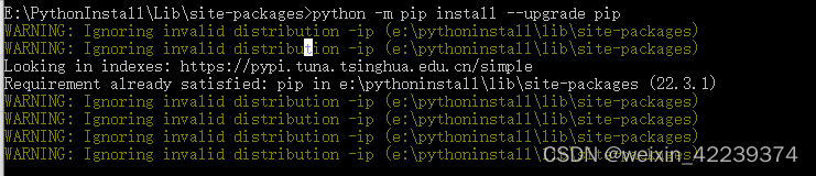 pip 命令安装时出现很多警告消息_centos修改pip命令有警告如何去掉-CSDN博客