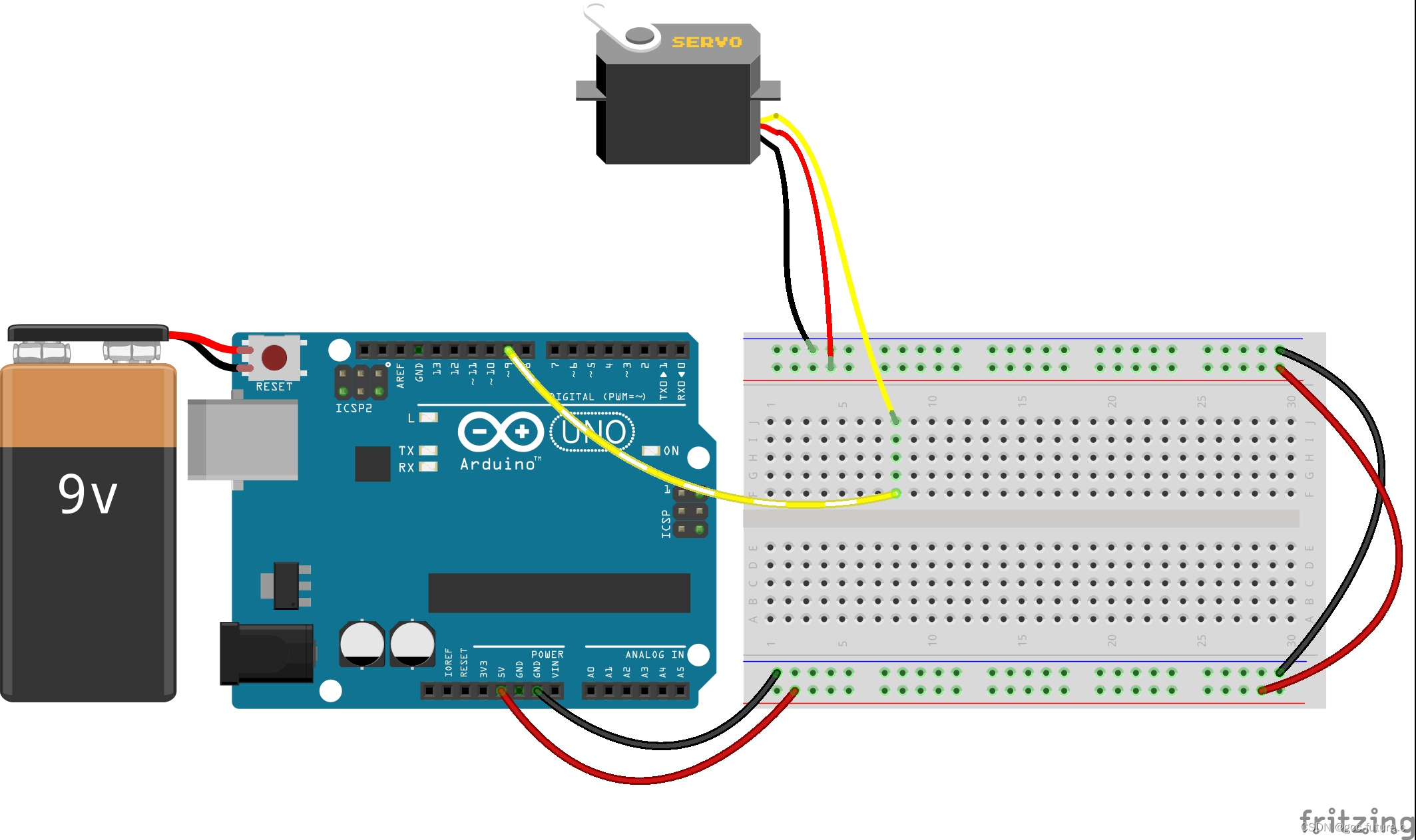 arduino控制9g舵机_9g舵机控制代码-CSDN博客