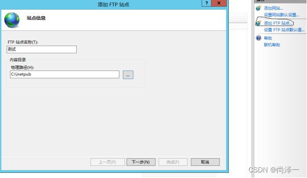 实验八Web 服务器安装配置FTP 配置_web中使用ftp进行文件配置-CSDN博客