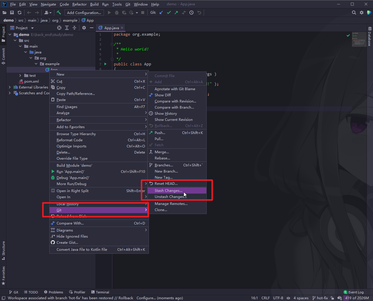 【各种**问题系列】IDEA-Git操作：Your local changes to the following files would be overwritten by checkout ...