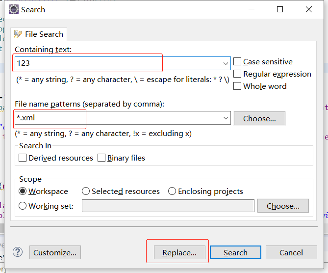 Use eclipse to quickly replace the specified string globally - Programmer Sought