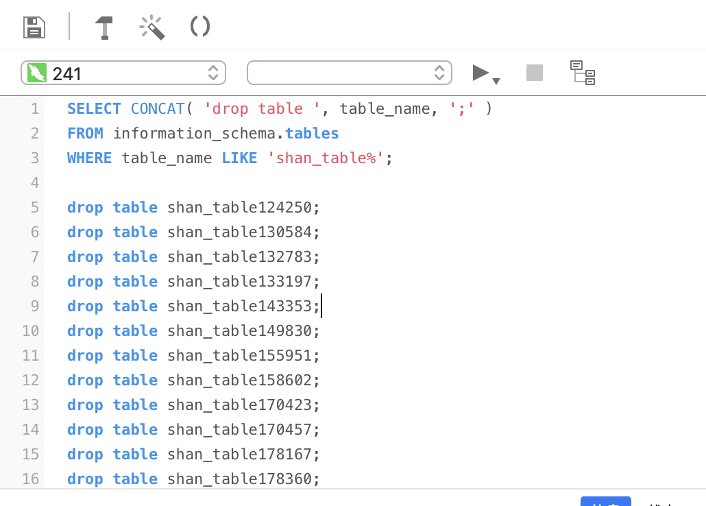 Mysql批量删除前缀名相同的表 Mysql 删除前缀相同的表 Csdn博客