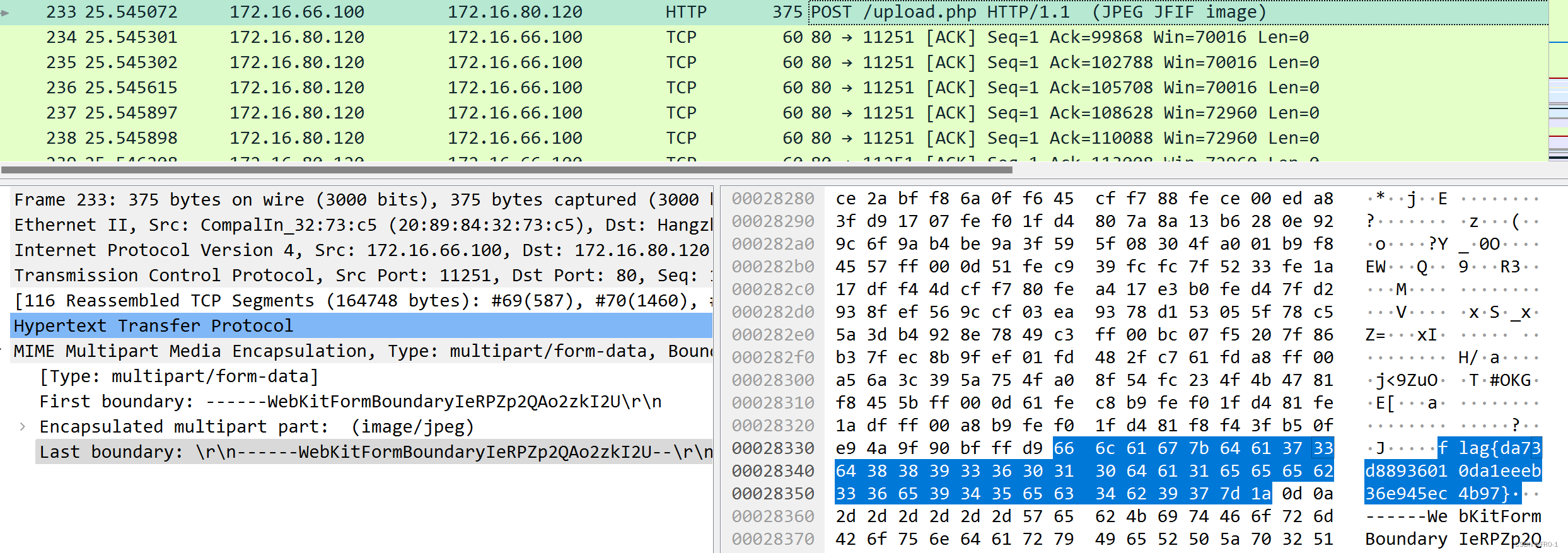 Buuctf的wireshark流量分析题目writeup汇总 第九章 932 Webshell混淆流量分析 Webshell流量分析