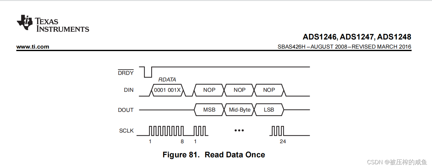ADS1247/1248(TI)24位ADC单次采集程序与连续采集程序编写方法_ads1242 程序-CSDN博客