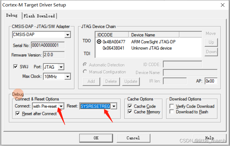 【stm32无法识别接口、烧录失败|No Cortex-M Device found in JTAG chain|cannot reset target】_cannot reset ...
