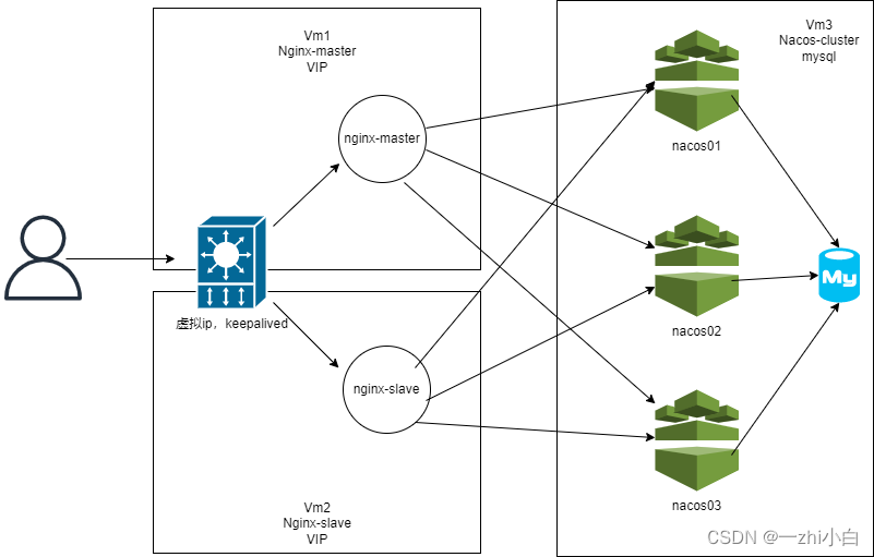 【服务端】高可用Nacos集群（伪集群）Keepalived+Nginx+Nacos+MySQL_nacos nginx 集群-CSDN博客